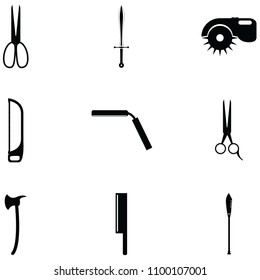Cut Icon Set Stock Vector (Royalty Free) 1100107001 | Shutterstock