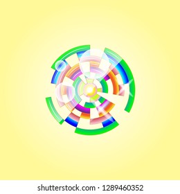 Cut Logo Circle: vector de stock (libre de regalías) 1289460352 ...