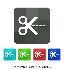 Cut Mark App Icon Stock Vector (Royalty Free) 1254612106
