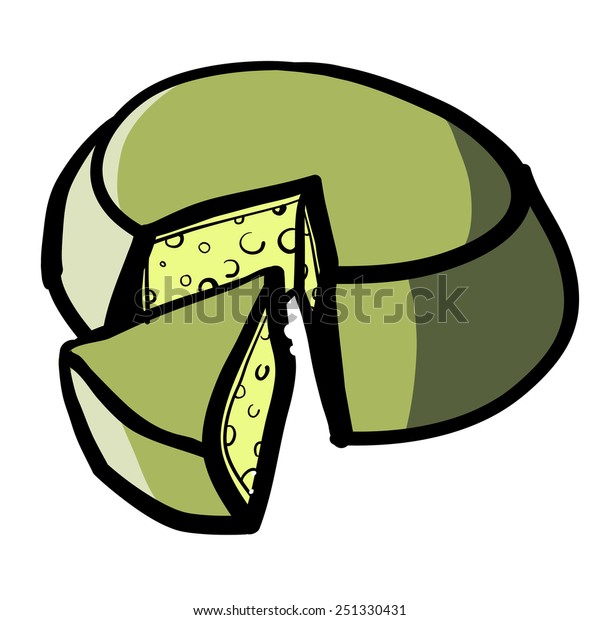 Cut Out Goat Cheese Wheel Cartoon : image vectorielle de stock (libre ...