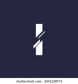 Cut Out Lines Initial Letter Logo Stock Vector (Royalty Free ...
