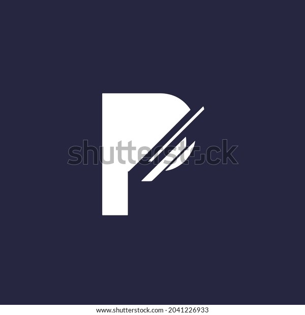 Cut Out Lines Initial Letter P Stock Vector (Royalty Free) 2041226933 ...