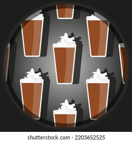 Cut Out Paper Pattern Latte Transparent Stock Vector (Royalty Free ...