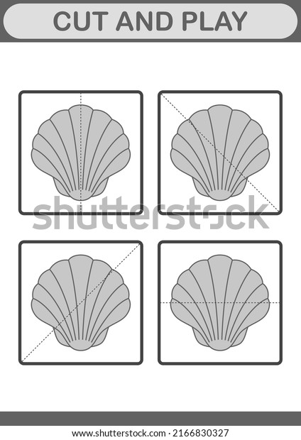 Cut Play Seashell Stock Vector (Royalty Free) 2166830327 | Shutterstock