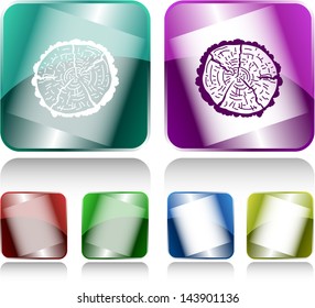 Cut Tree Internet Buttons Raster Illustration Stock Vector (Royalty ...