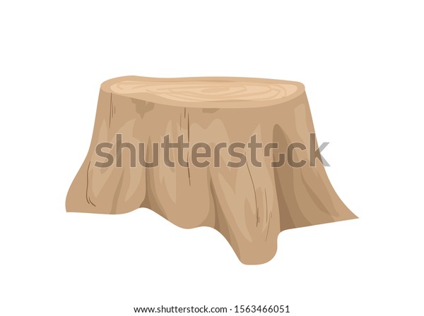 Cut Tree Stump Vector Illustration Cartoon Stock Vector (Royalty Free ...