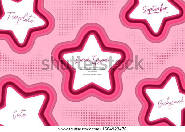 Cute 3d Star Wallpaper Letter Collage Stock Vector (Royalty Free ...