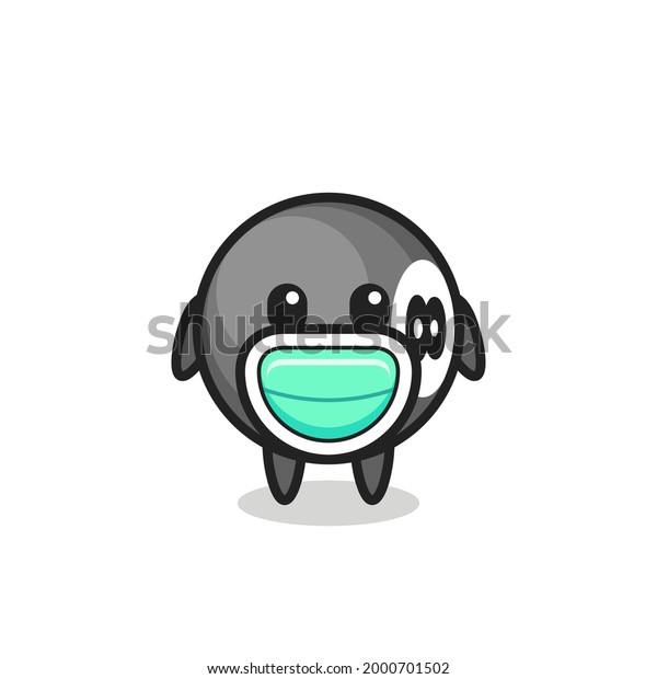 Cute 8 Ball Billiard Cartoon Wearing Stock Vector (Royalty Free ...