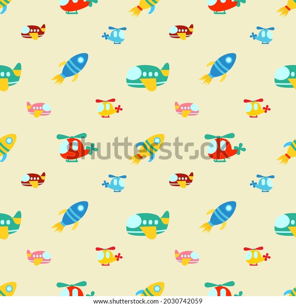 Cute Airplane Patternkids ...