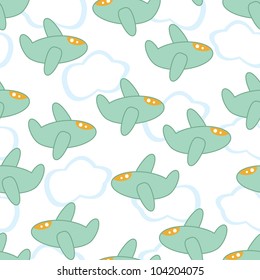 Cute Airplanes Background Stock Vector (Royalty Free) 104204075 ...