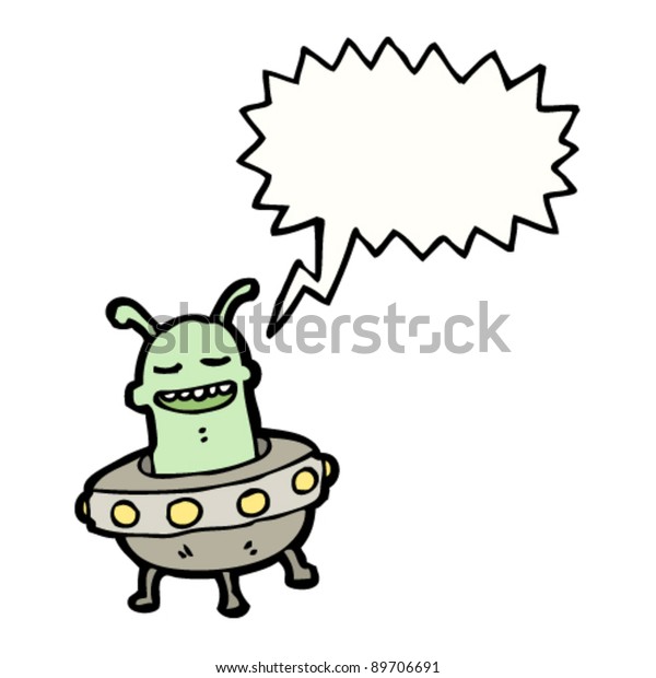 Cute Alien Flying Saucer Cartoon Stock Vector (Royalty Free) 89706691 ...