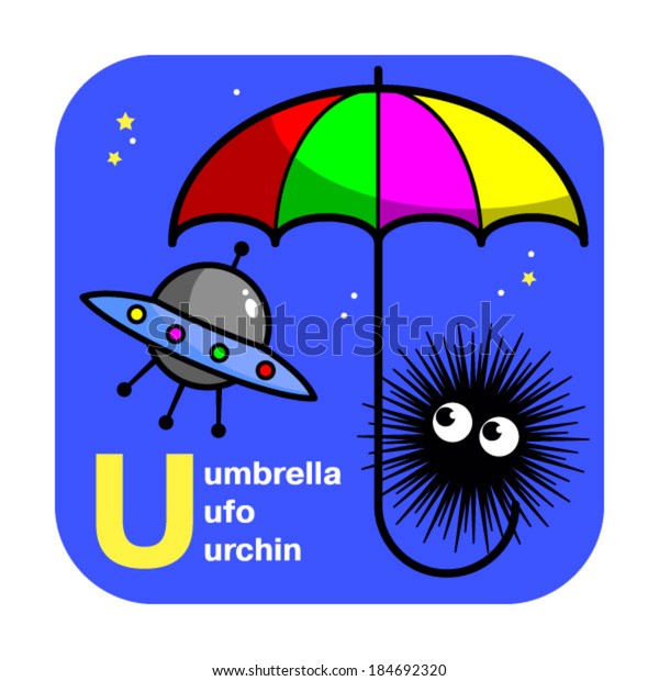 Cute Alphabet U Letter Stock Vector (Royalty Free) 184692320 | Shutterstock
