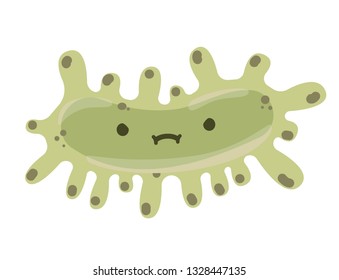 Cute Angry Bacterium Funny Cartoon Bacteria Stock Vector (Royalty Free ...