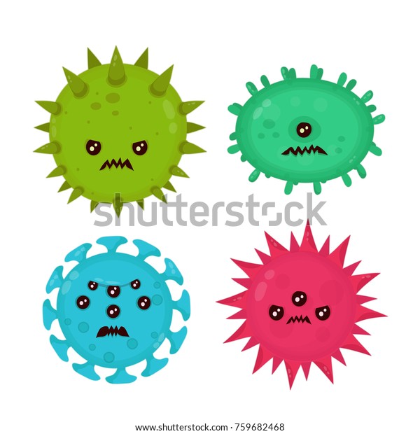 Cute Angry Evil Bad Fly Germ Stock Vector (Royalty Free) 759682468 ...