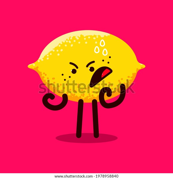 Cute Angry Lemon Vector Cartoon Character: เวกเตอร์สต็อก (ปลอดค่า ...