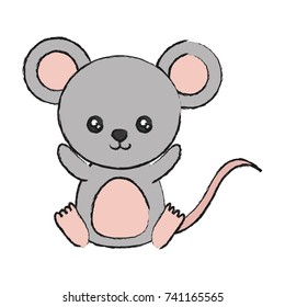 Full Color Mouse Cute Wild Animal Stock Vector (Royalty Free) 1024953976