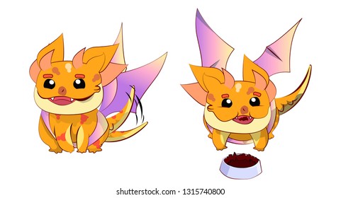 Cute Anime Chibi Monster Stock Vector (Royalty Free) 1315740800 ...