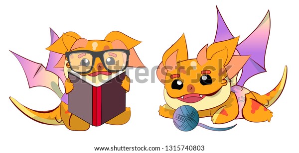 Cute Anime Chibi Monster Stock Vector (Royalty Free) 1315740803