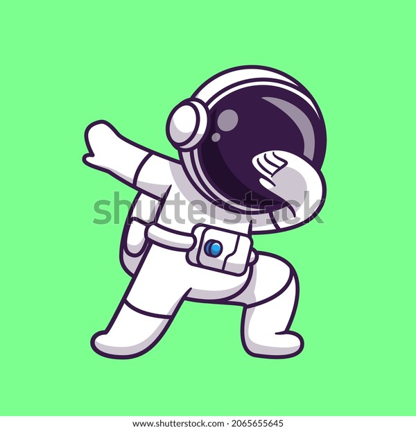 Cute Astronaut Dabbing Cartoon Vector Icon Stock Vector (Royalty Free ...