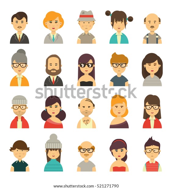 Cute Avatars Character Torsos Different Type: เวกเตอร์สต็อก (ปลอดค่า ...