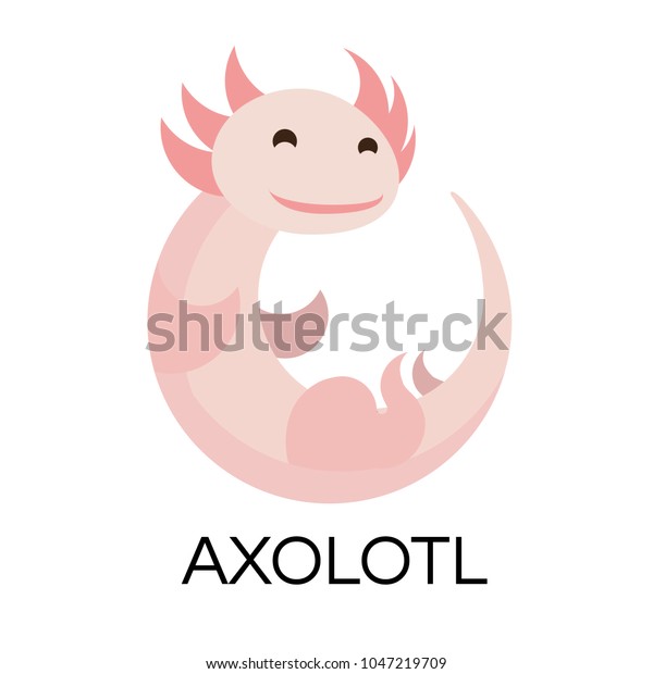 Cute Axolotl Logo Element Stock Vector (Royalty Free) 1047219709
