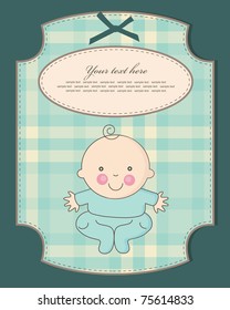 Cute Baby Boy Sticker Vector Illustration Stock Vector (Royalty Free ...