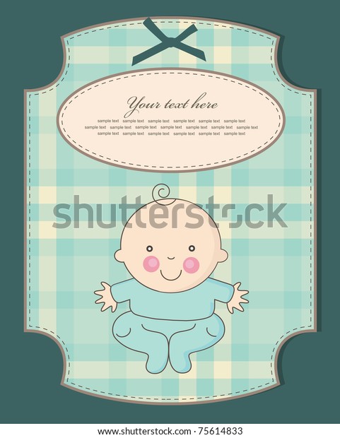Cute Baby Boy Sticker Vector Illustration Stock Vector (Royalty Free ...