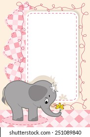 Cute Baby Card Frame Vector Illustration Stock Vector (Royalty Free ...