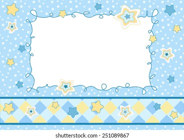 Cute Baby Card Frame Vector Illustration Stock Vector (Royalty Free ...