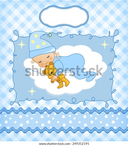 Cute Baby Card Frame Vector Illustration Stock Vector (Royalty Free ...