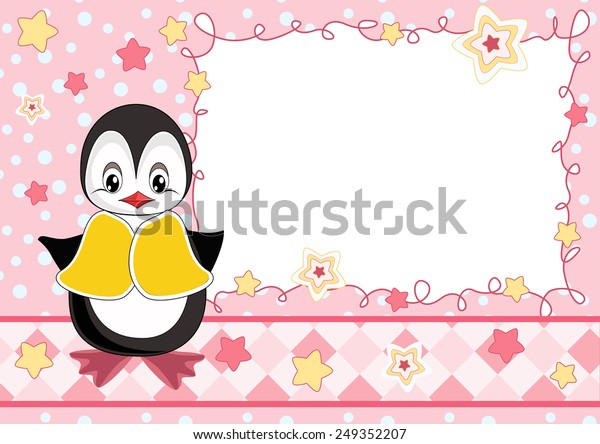 Cute Baby Card Frame Vector Illustration Stock Vector (Royalty Free ...