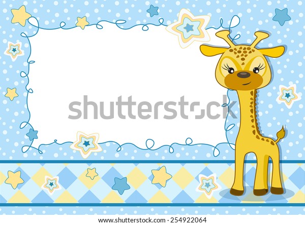 Cute Baby Card Frame Vector Illustration Stock Vector (Royalty Free ...