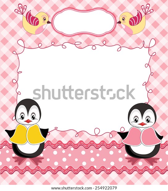 Cute Baby Card Frame Vector Illustration Stock Vector (Royalty Free ...