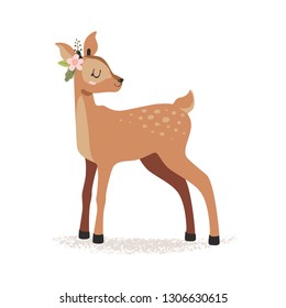 Cute Baby Deer Baby Design Vector Stock Vector (Royalty Free ...