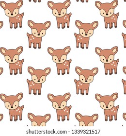 Cute Baby Deer Pattern Stock Vector (Royalty Free) 1339321517 ...