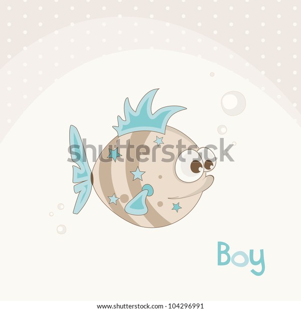 Cute Baby Fish Boy Stock Vector (Royalty Free) 104296991 | Shutterstock