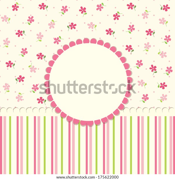 Cute Baby Flower Background Stock Vector (Royalty Free) 175622000 ...
