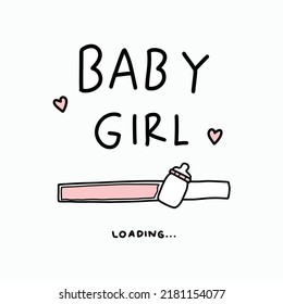 Cute Baby Girl Loading Vector Hand Stock Vector (Royalty Free ...