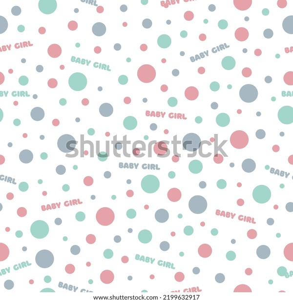 Cute Baby Girl Pattern Background Stock Vector (Royalty Free ...