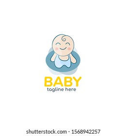 Cute Baby Logo Vector Stock Vector (Royalty Free) 1568942257 | Shutterstock
