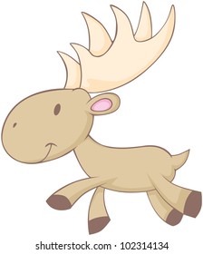 Cute Baby Moose Stock Vector (Royalty Free) 102314134 | Shutterstock