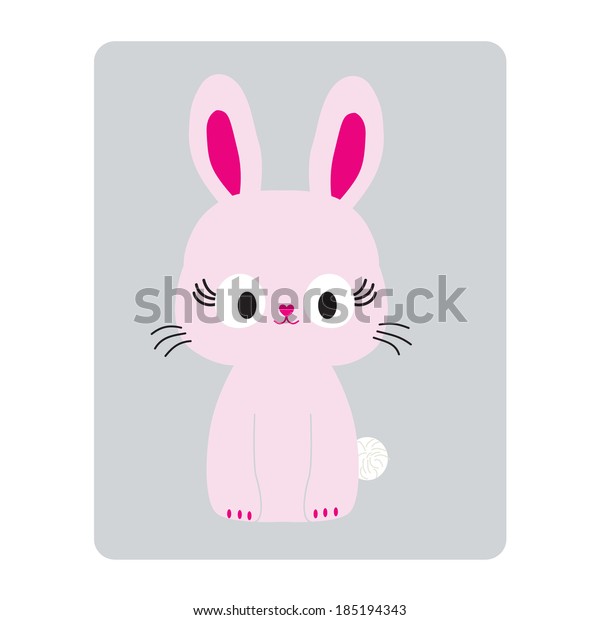 Cute Baby Rabbit Stock Vector (Royalty Free) 185194343 | Shutterstock