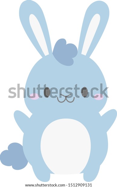 Cute Baby Rabbit Vector Illustration Stock Vector (Royalty Free ...