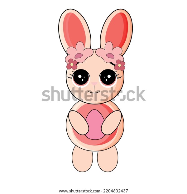 Cute Baby Rabbit Vector Illustration Stock Vector (Royalty Free ...