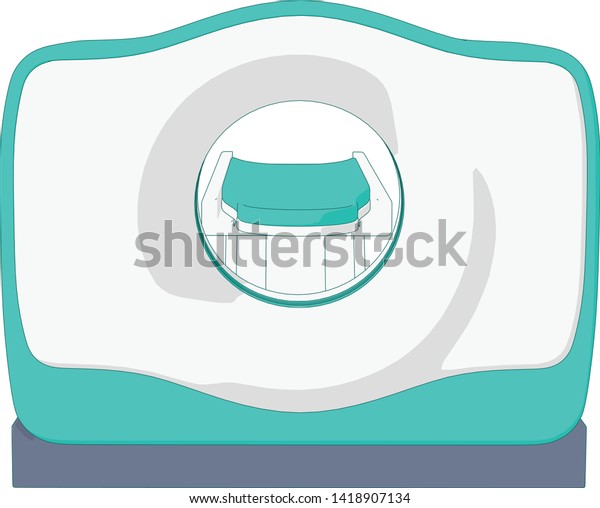 Cute Back Illustration Mri Scanner Medical Stock Vector (Royalty Free ...