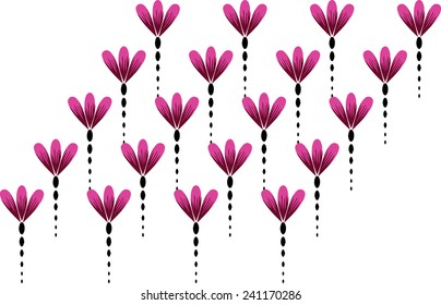 Cute Background Design Small Pink Flower Stock Vector (Royalty Free ...