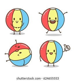 Cute Ball Character Vector Cartoon Stock Vector (Royalty Free ...