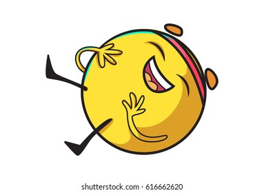 Cute Ball Laughing Vector Illustration Isolated Stock Vector (Royalty ...