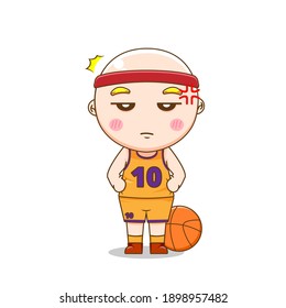 Cute Basketball Player Vector Illustration Chibi Stock Vector (Royalty ...