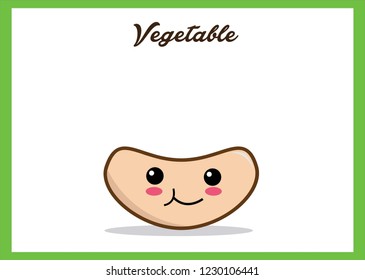 Cute Bean Character Ready Your Design Stock Vector (Royalty Free ...